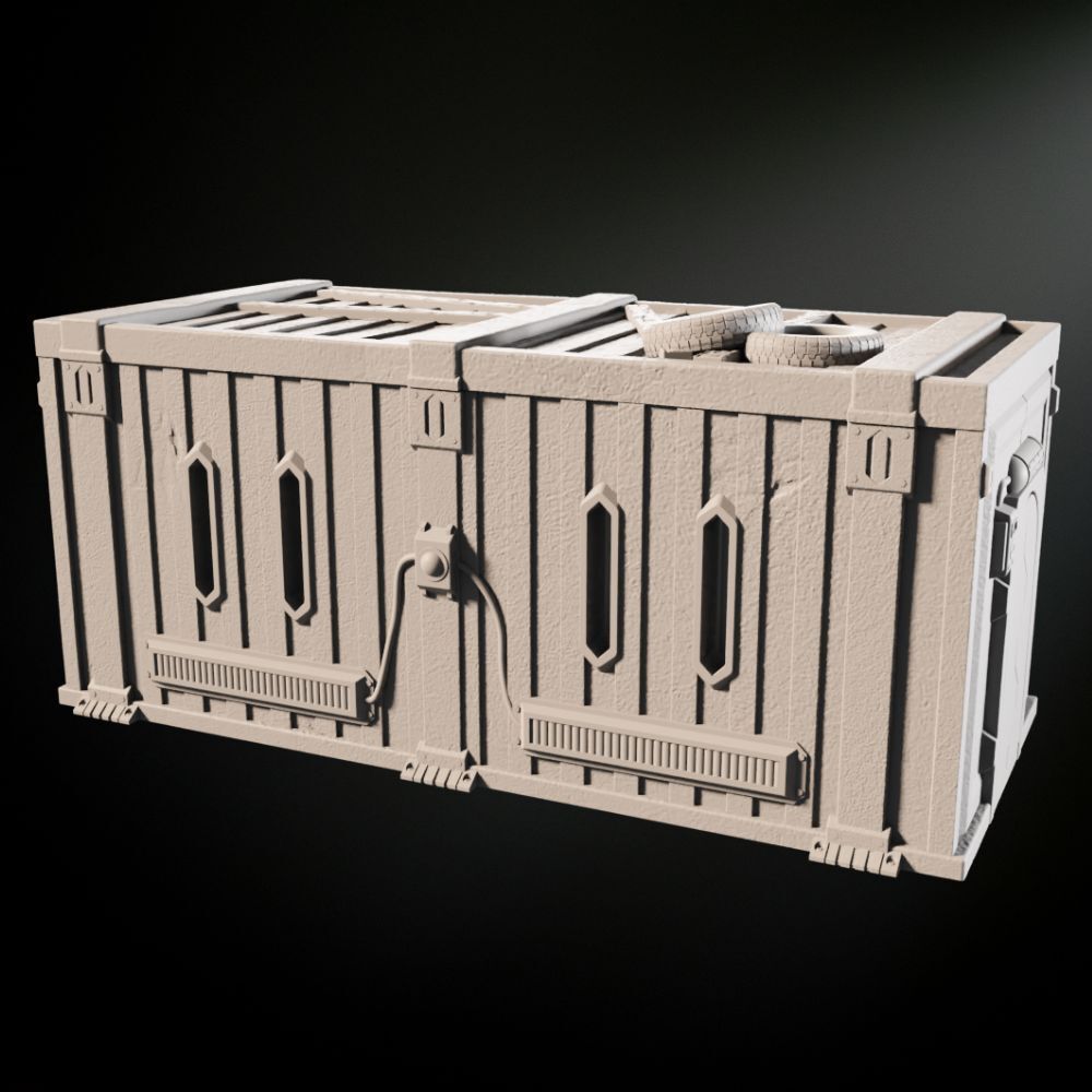 Container House IV 3D Printable STL File - Wargaming Terrain, Tabletop ...
