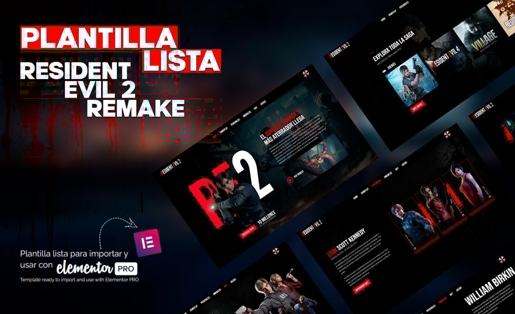 Elementor - Resident Evil 2 Remake (Selector de Personajes Avanzado ...