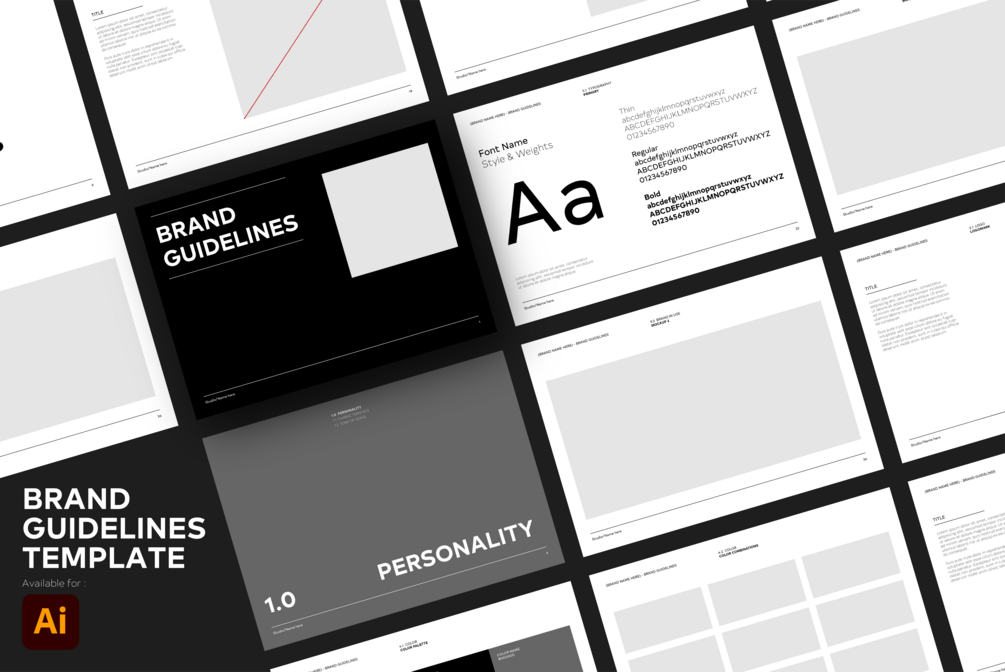 Brand Guidelines Template - Illustrator
