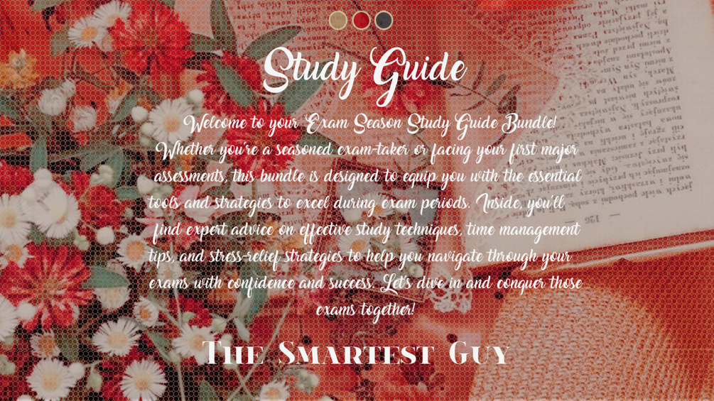 Complete all-inclusive study guide package during exam season!