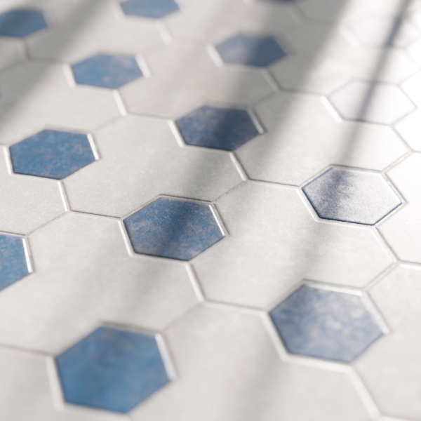 Procedural Mixed Tri Hex Tiles Material for Blender 3D
