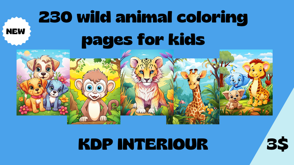 Wild Animals Coloring Books for kids