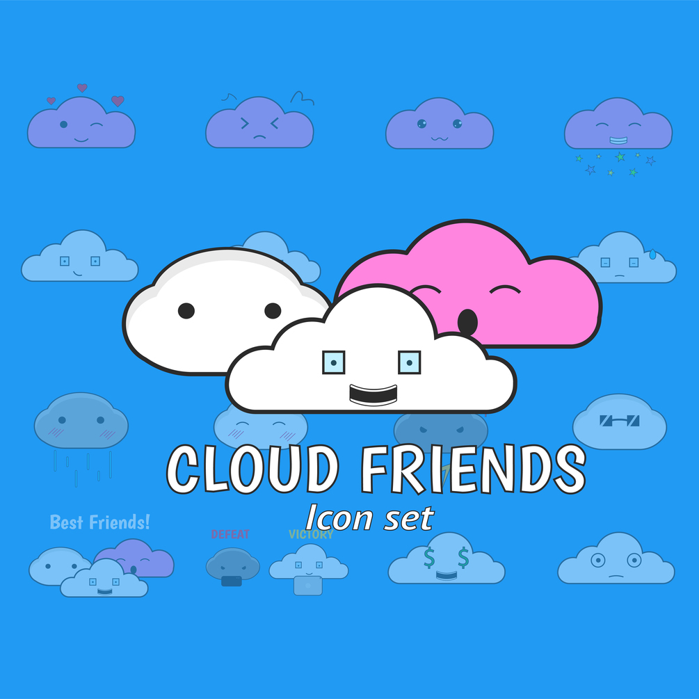 Cloud Friends Icon set