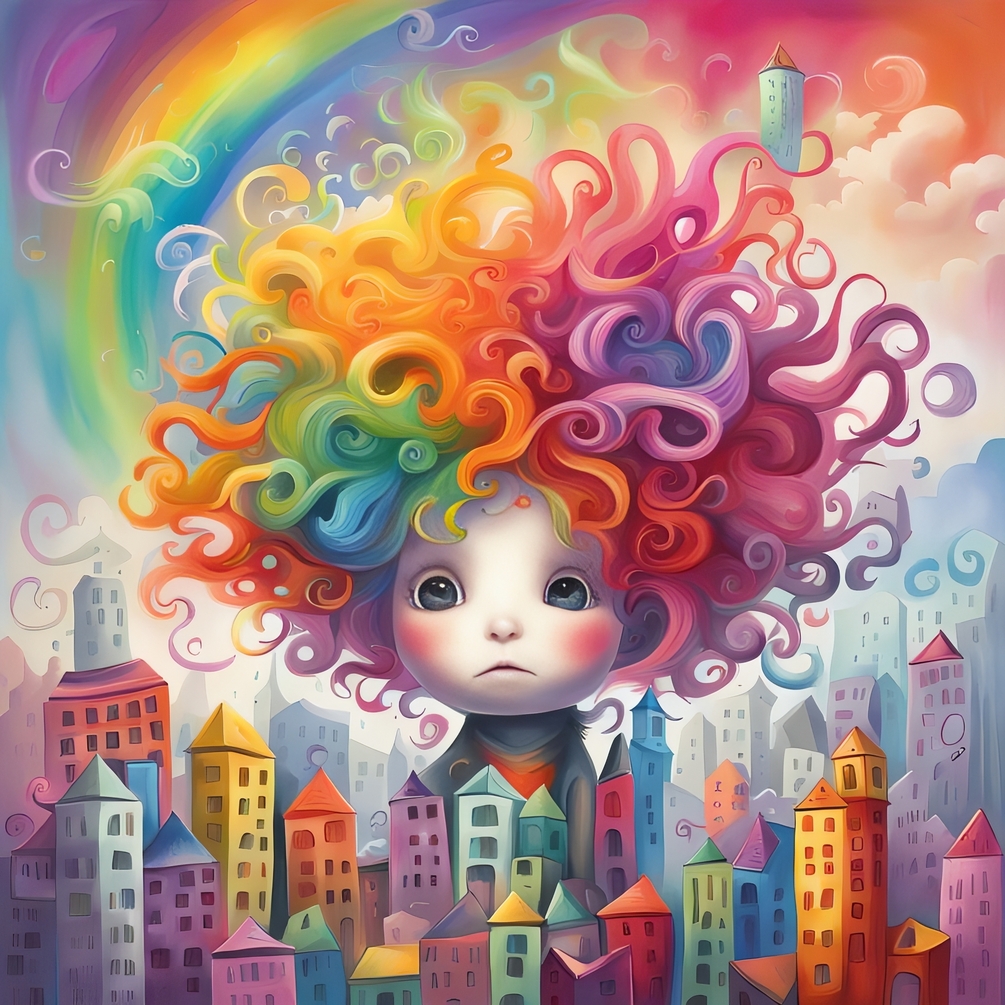 A fantasy portrait of a cute funny little ghost transforms into an ...