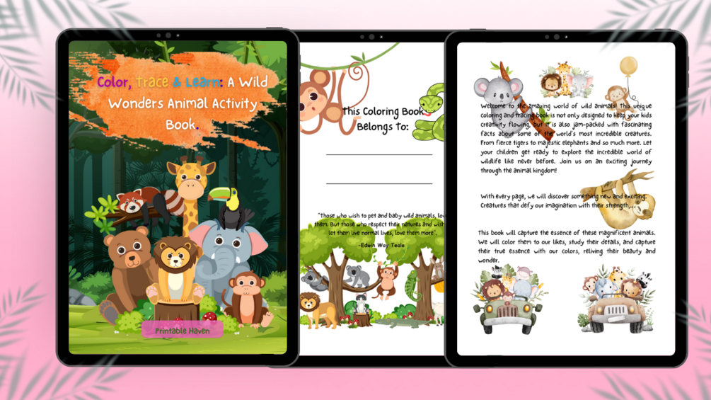 Color, Trace And Learn: A Wild Wonders Animal Activity Book