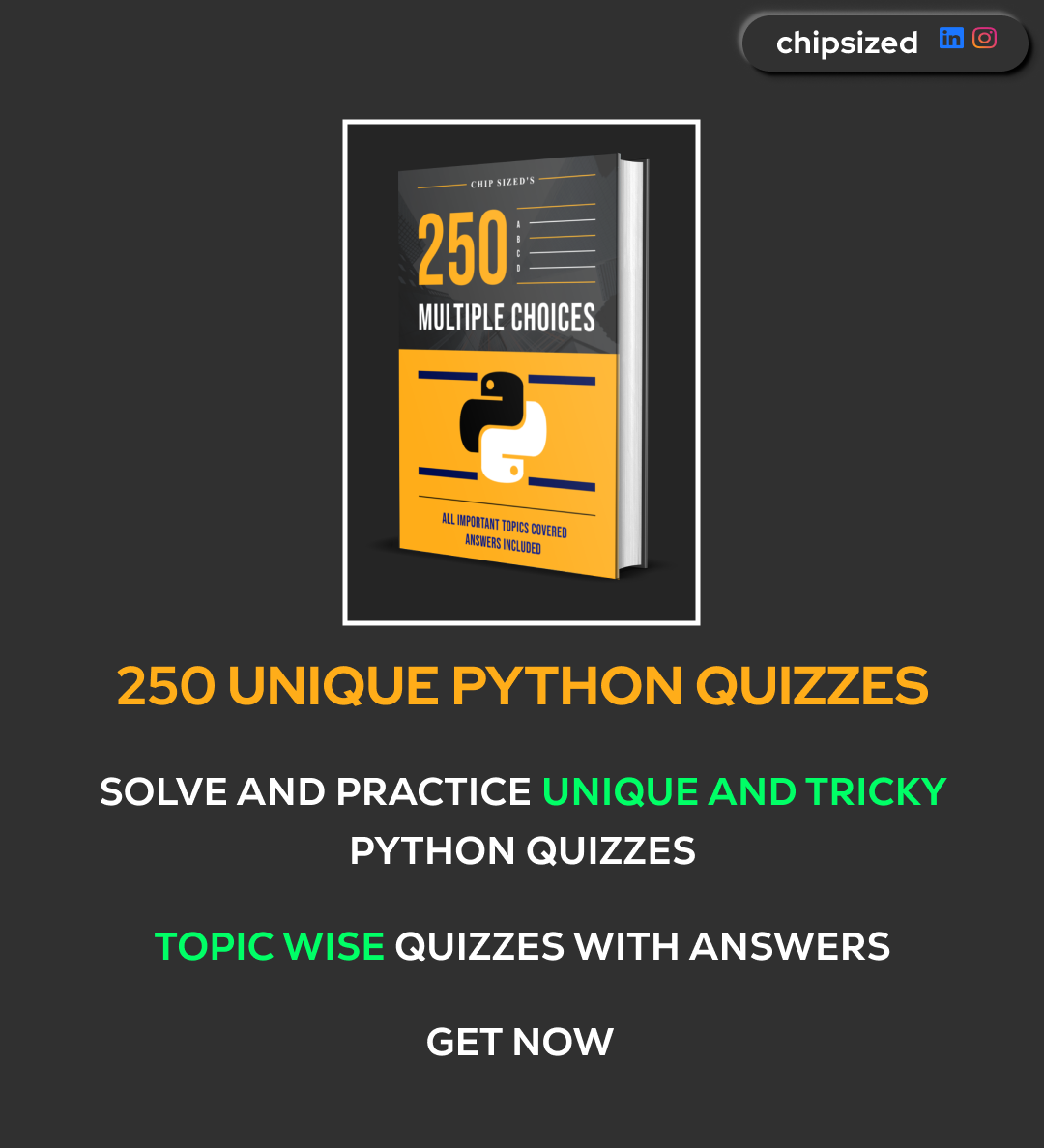 Python Quiz Book On Leanpub Chip Sized