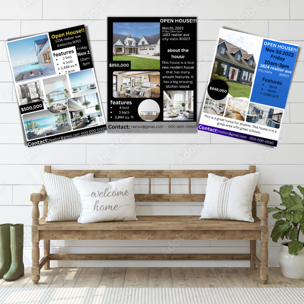 Real estate flyer templates, custom real estate flyer templates