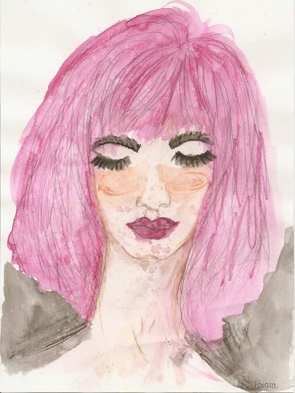 Pinky Girl Poster Wall Print - Wall Prints UK, Wall Decor ,Wall Art ...