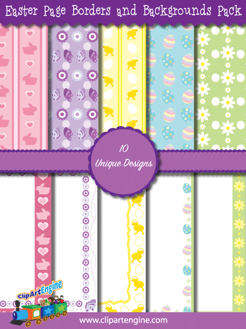 Easter Page Borders and Backgrounds Pack