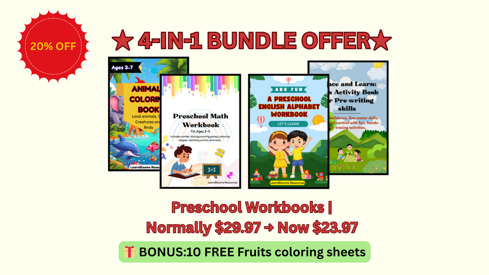 Ultimate Preschool Learning Bundle: English Alphabet, Math, Pre-Writing ...