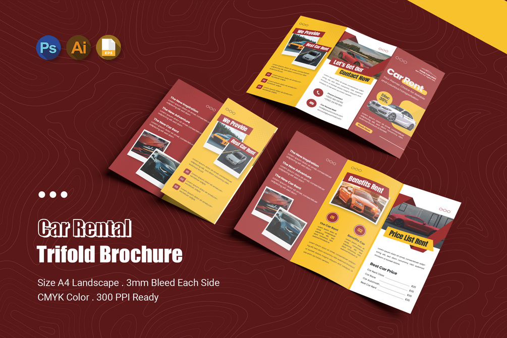 Car Rental Trifold Brochure