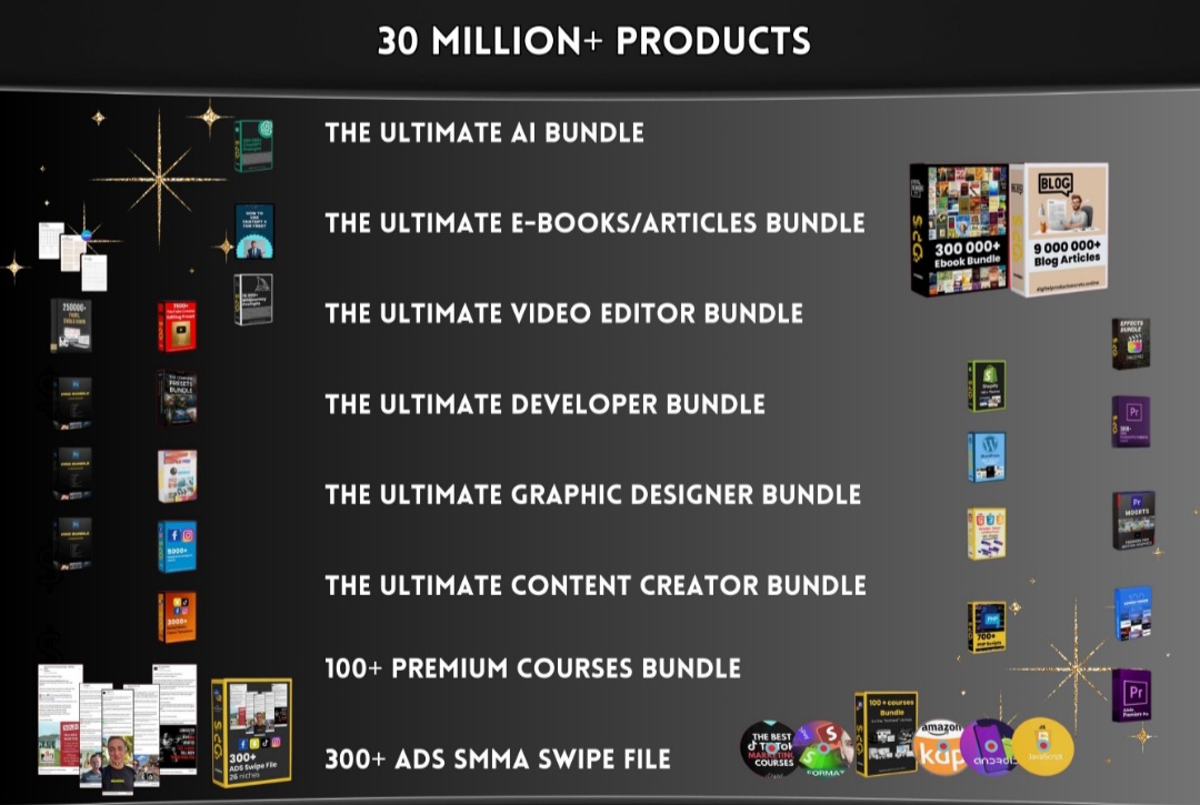 30 million digital products to sell