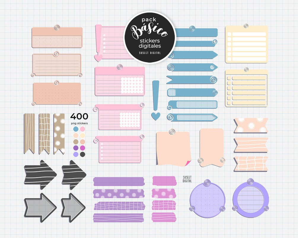 [freebie] Pack Básico stickers digitales | digital stickers