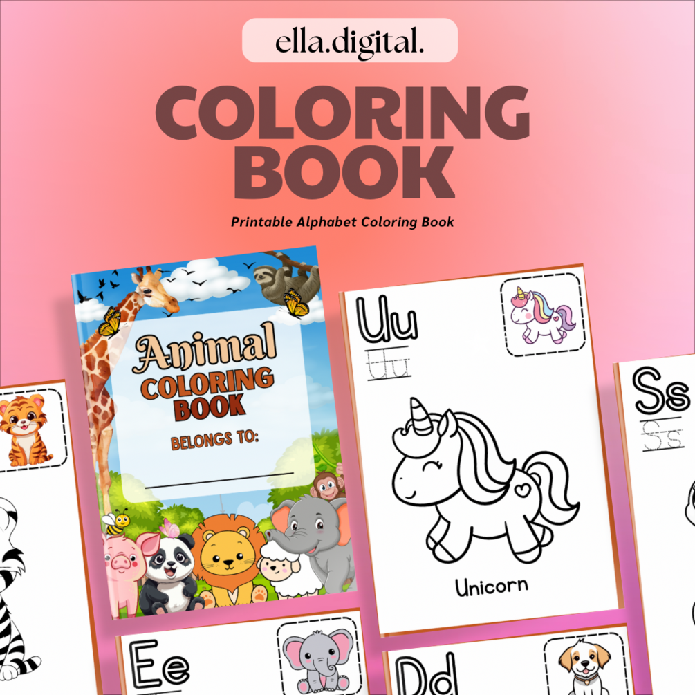Animal Coloring & Tracing Book