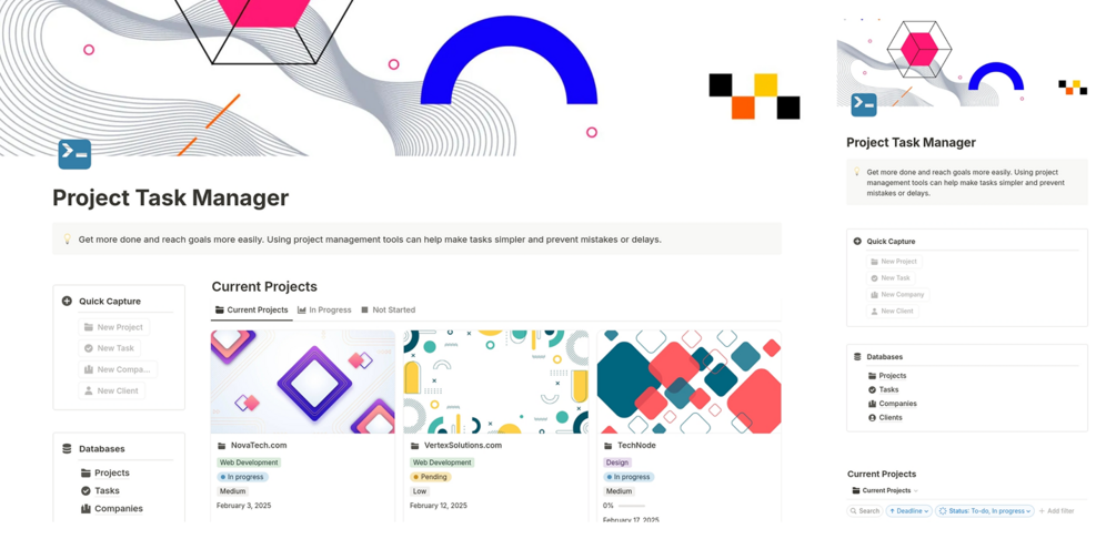 Notion Project Task Manager