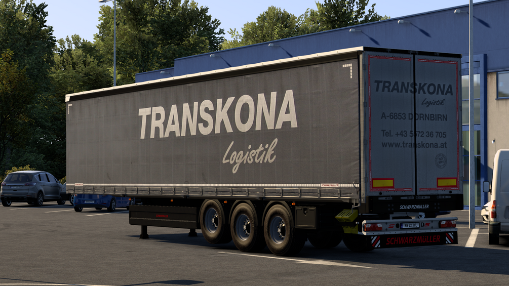 Transkona Logistic skin for Schwarzmuller trailer. ETS2