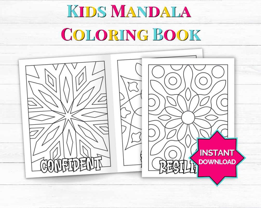 Kids Mandala Coloring Book (PRINT AT HOME)