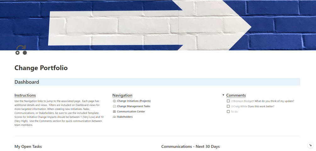 Change Portfolio Template for Notion