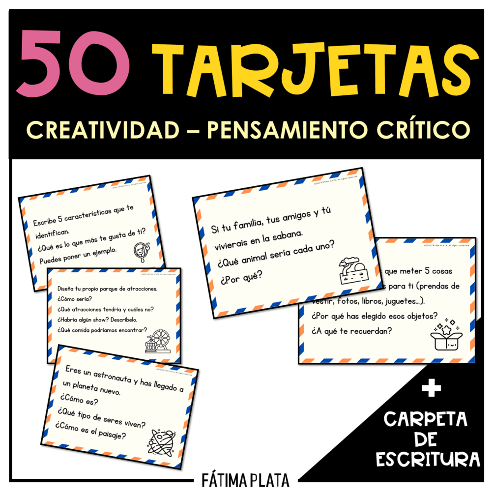 50 TARJETAS DE ESCRITURA CREATIVA