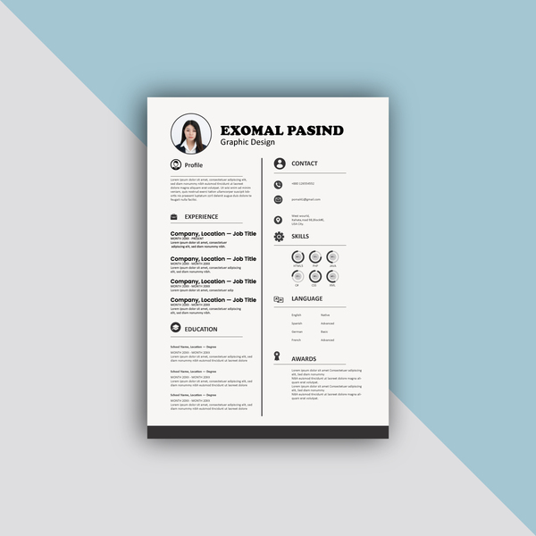Professional Resume Design Bundle . Modern CV Templates for Job ...