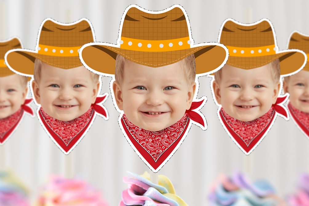 COWBOY Cupcake Topper (DIGITAL FILE) , Printable CupcakeTopper ...