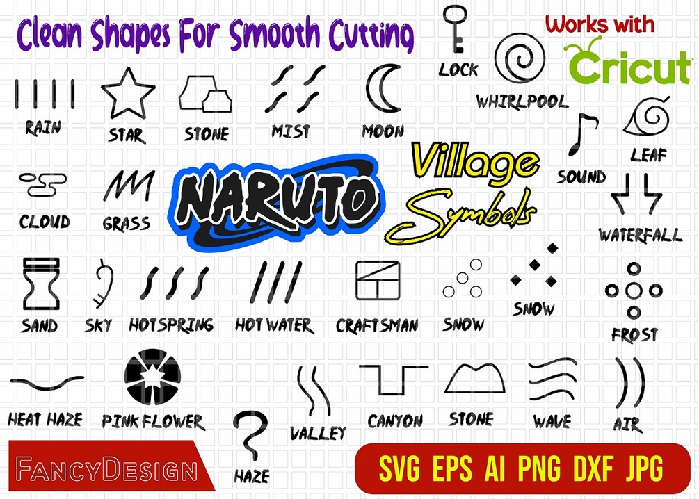 Naruto Village SVG, Naruto Land Vector svg, Naruto Clan svg, Naruto ...
