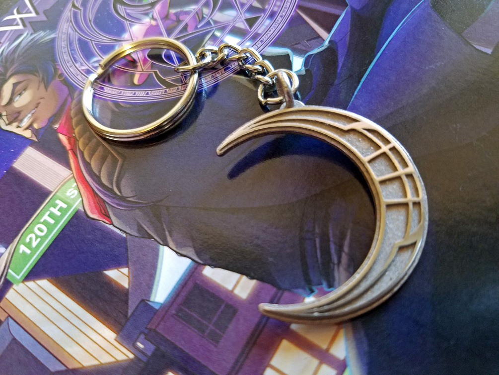 Moon Sigil Keychain / Pendant - 3D Printed Stainless Steel