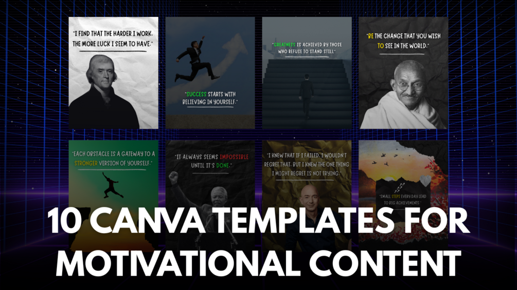Canva templates for motivational content