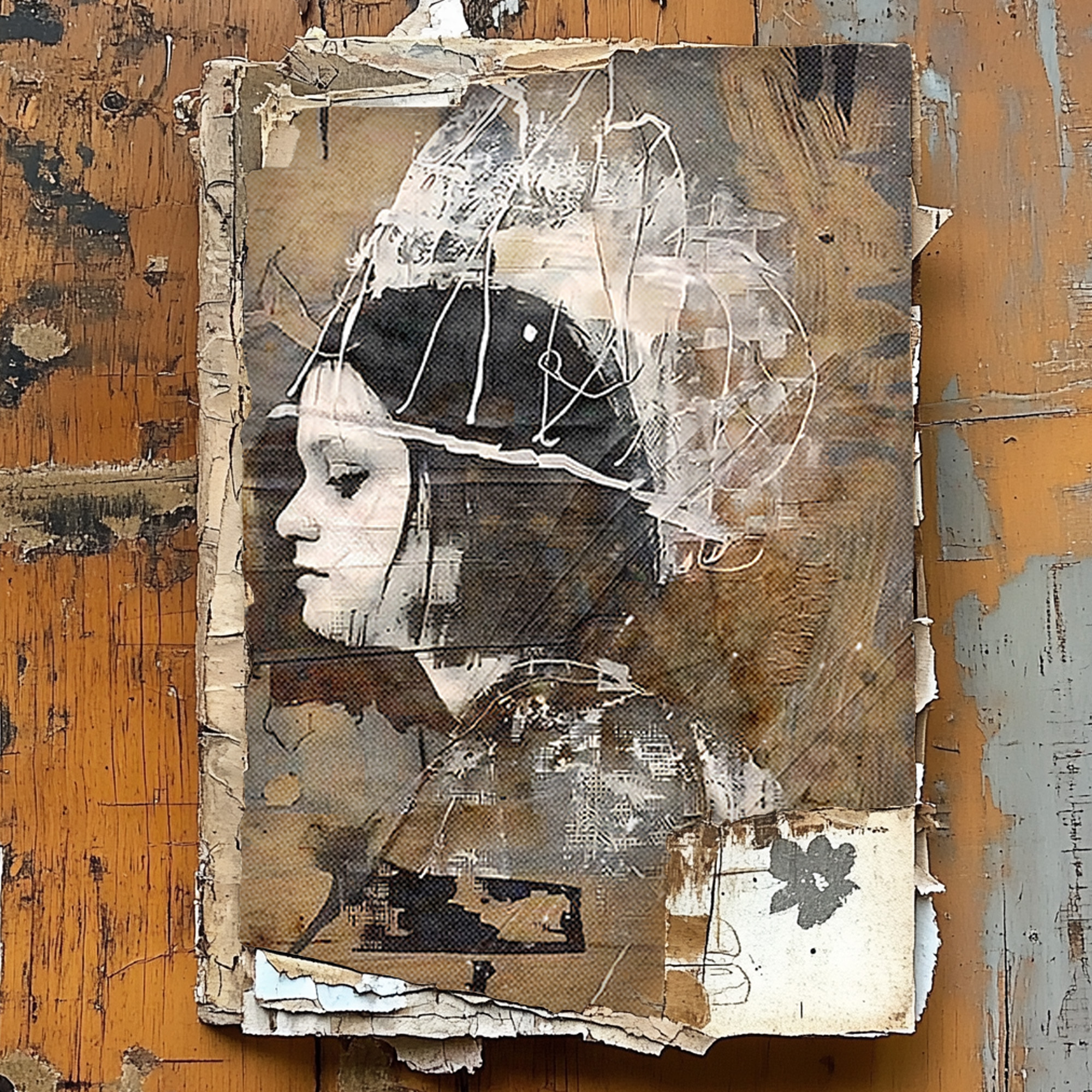 18 pc Freestyle Scrubby Marks Portrait on Messy Brown Printable Junk ...