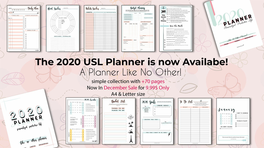 USL Simple Planner Letter and Half Letter Size