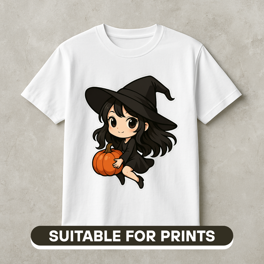 Chibi Witch Stickers Pack – 10 Cute PNG Witches | Halloween, Magic ...