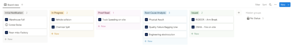 Workplace Incident Investigation Tracker
