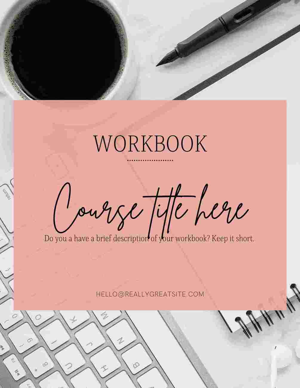 Minimalistic Course Workbook----- Canva Template