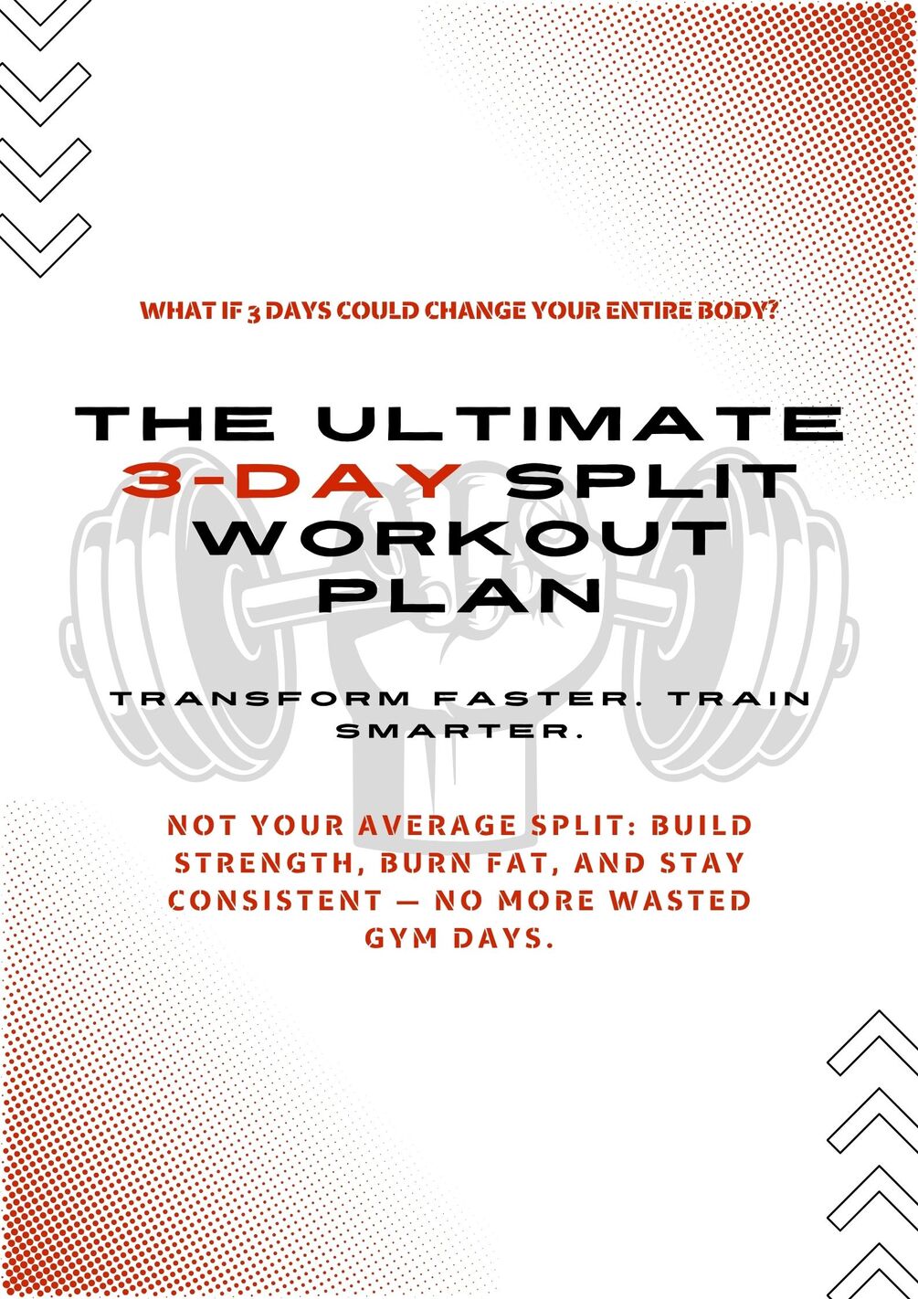 3-Day Workout Split & Daily Fitness Planner Bundle | Printable Canva ...