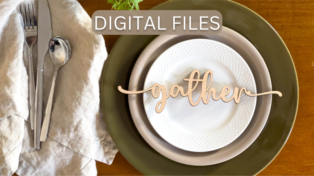 Fall Thankful/Grateful/Gather/Blessed Table Place Settings