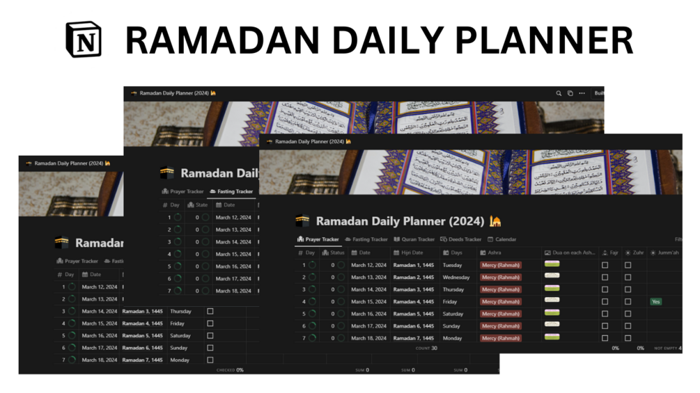 Ramadan Daily Planner 2024