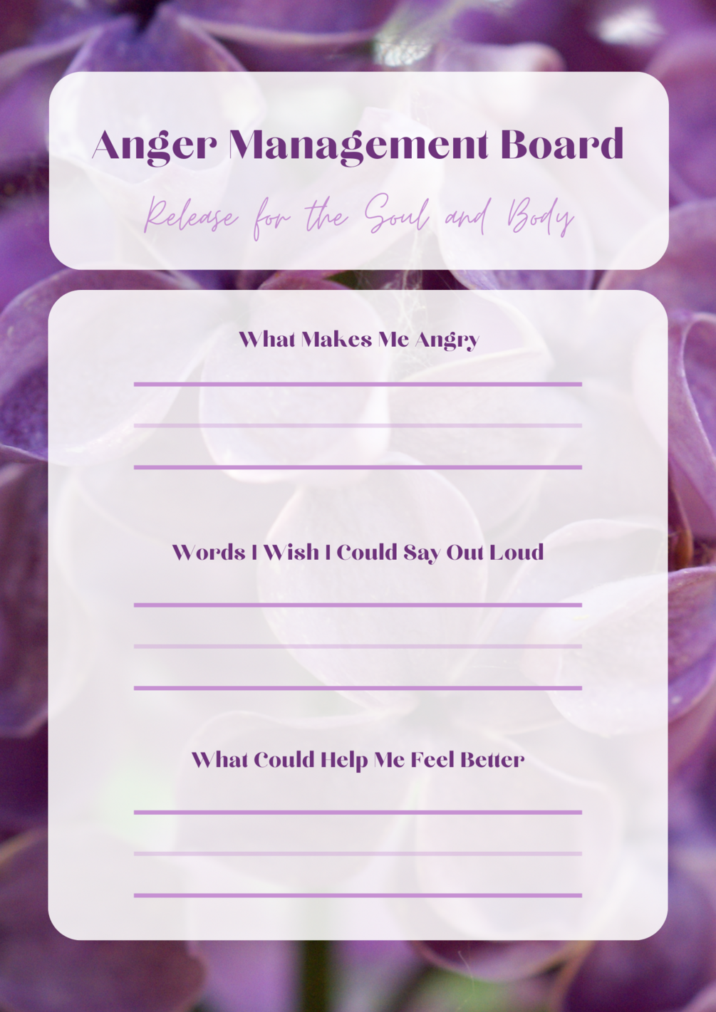 Anger Management Board