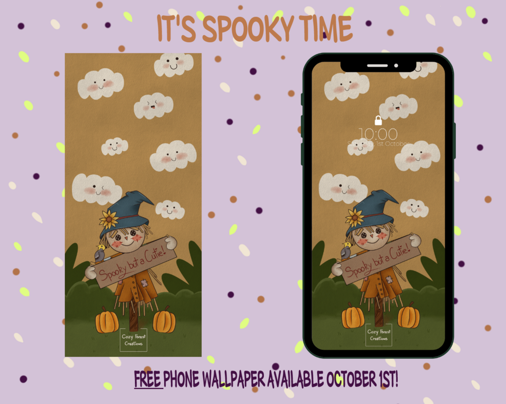 Spooky but a Cutie Lock Screen Wallpaper