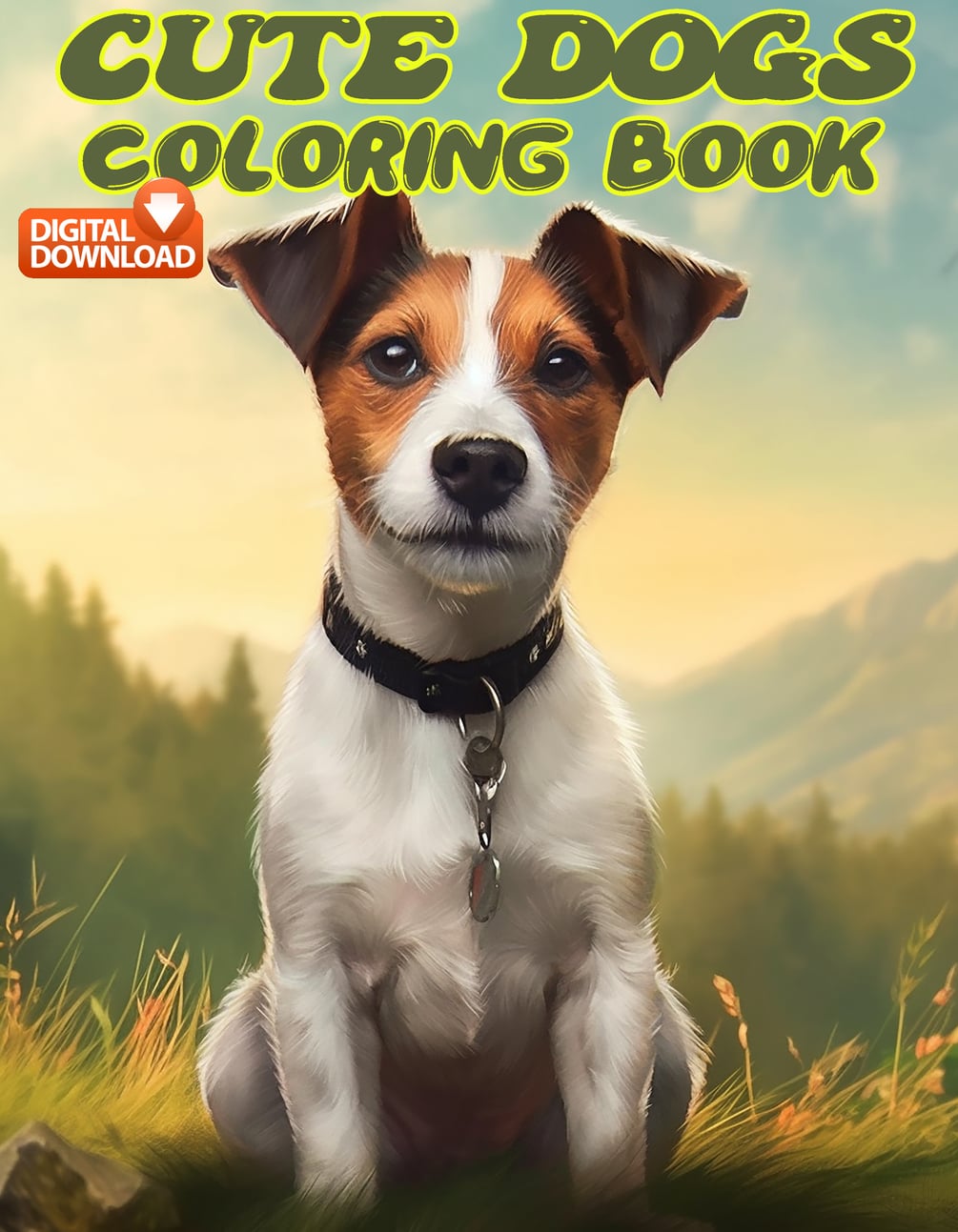 Cute Dogs Coloring Book