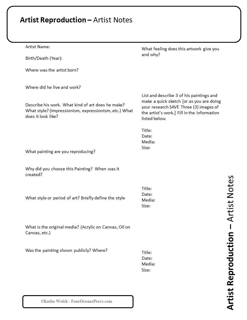 Artist Reproduction Project