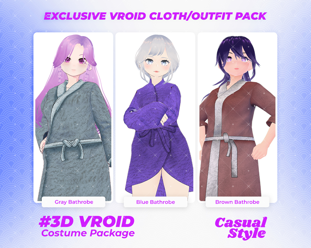 Sophisticated Casual Virtual Outfits - VRoid Clothing Pack, VRoid Girls ...