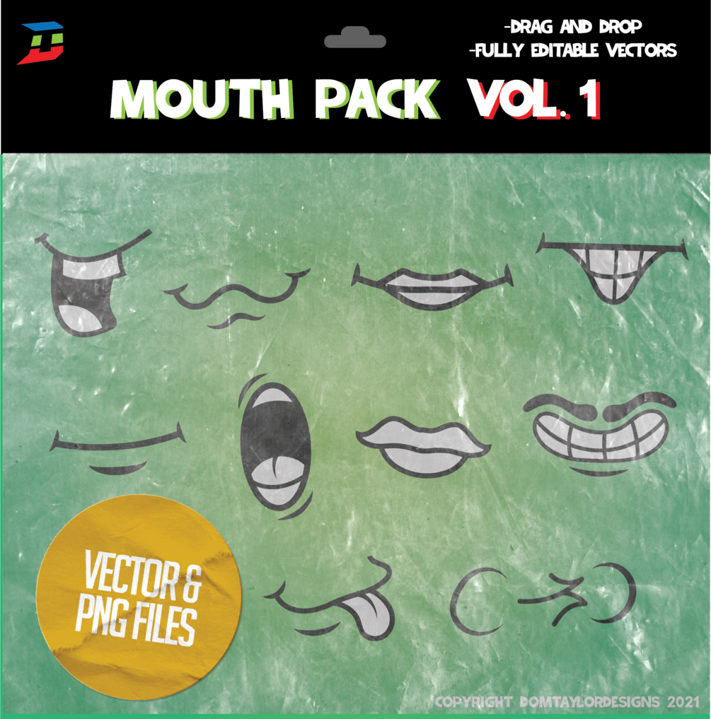 Mouth Asset Pack for Illustrator/Photoshop/Procreate