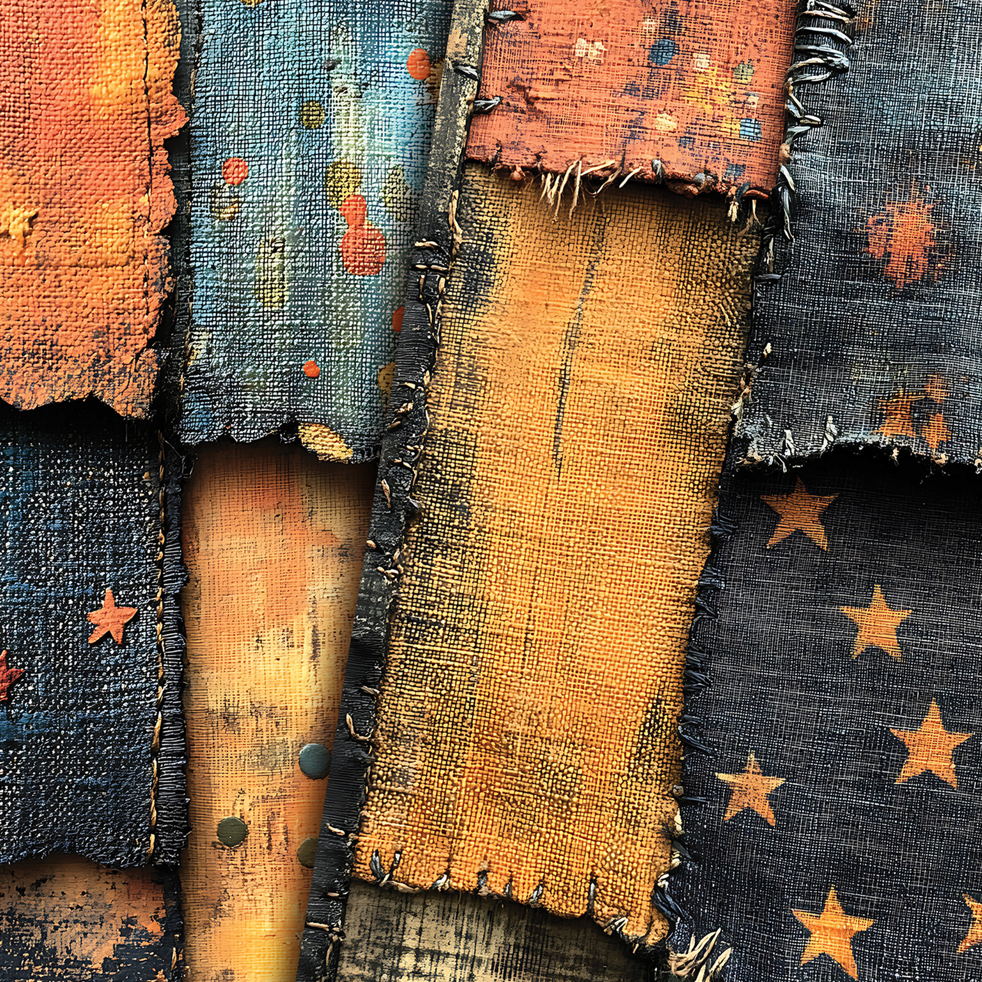 20 pc Halloween Scrap Stars and Stitches Printable Collage Junk Journal ...