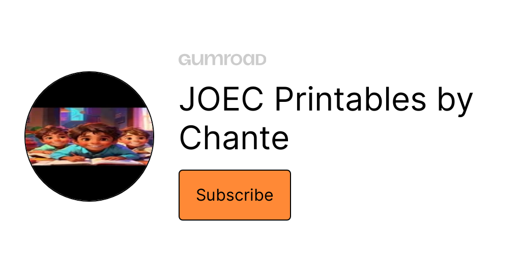 JOEC Printables by Chante