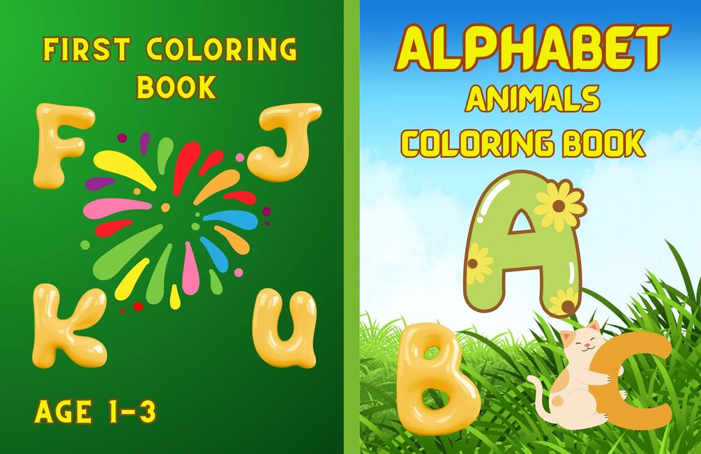 "Animals A to Z: Learn English Letters through Coloring Fun!"