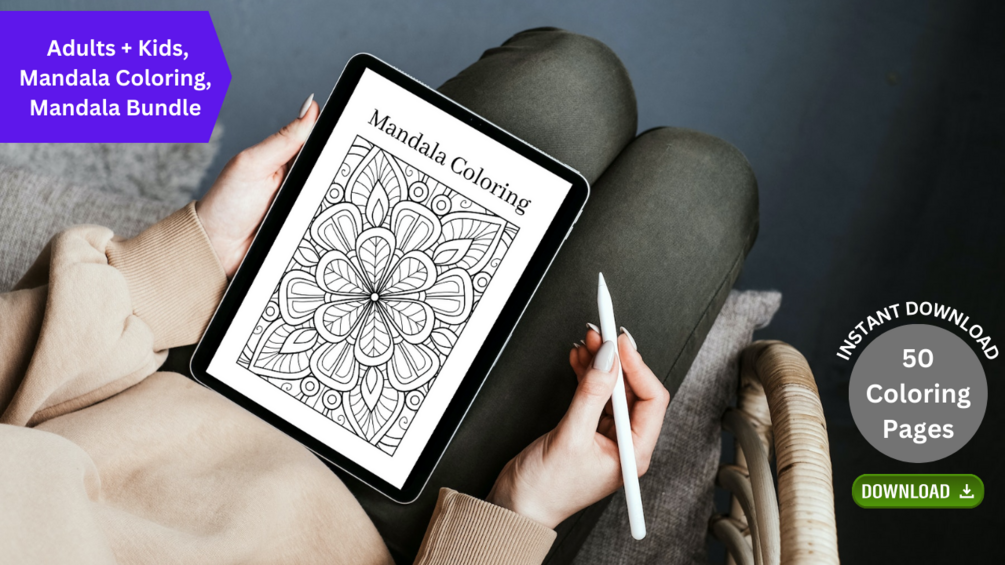 Mandala Coloring Worksheet Set