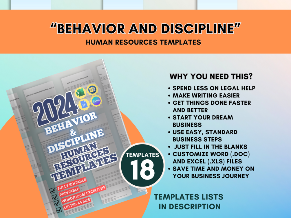HR TEMPLATE | EDITABLE BEHAVIOR AND DISCIPLINE