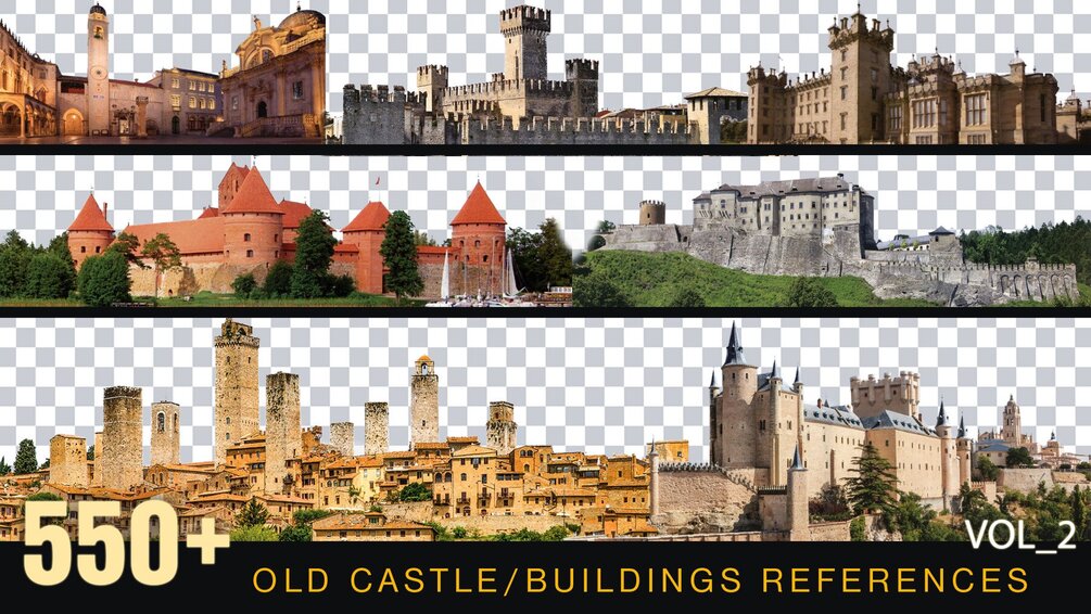 550+ OLD Castles | Buildings Reference pack [Perfect for Mattepainting ...