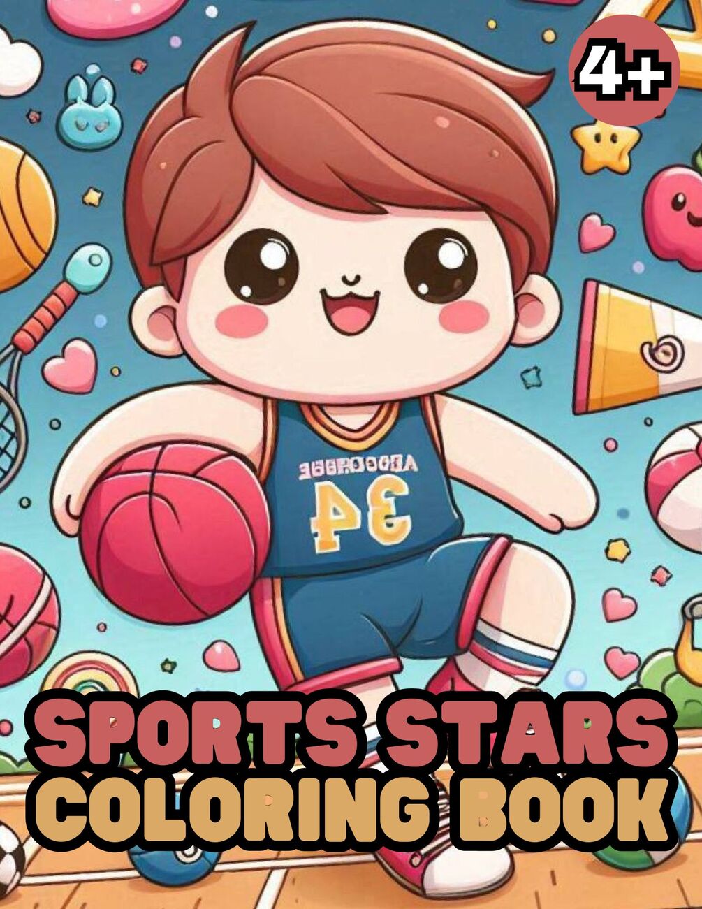 Sports Stars Coloring Book For Kids