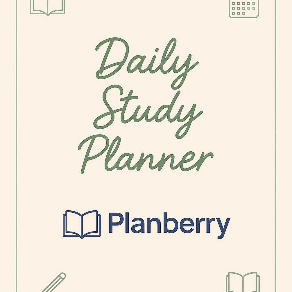 Daily Study Planner - Blue